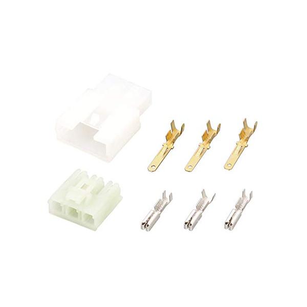 ・  0900-755-02081・補修用・適合電線:AVS0.3~0.5・カプラーカラー:ナチュラル・3極コネクターオス/メス:各1個/端子オス/メス:各3個・1セット販売