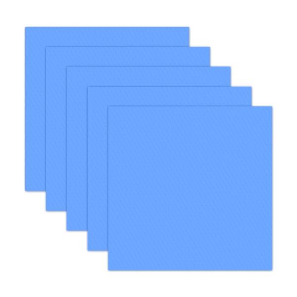 サイズ:100mm x 100mm x 0.5 mmL x W x T，5枚入;熱伝導率: 1.5 w/m-K; 耐熱温度: 50~200（℃）; カラー: ブルー。・特徴：安定した熱伝導率、優れた断熱性、粘性、弾力性、低耐熱性および充填性...