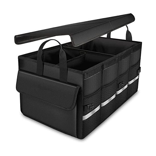 ・ホワイト、ブラック  ・高耐久＆防水仕様 - 防水性に優れた高品質な600Dのオクスフォードポリエステル素材を使用。丈夫な作りの持ち手付き。重いものを入れても安心で、長年にわたってご使用いただけます。底面には滑り止めを施し、滑りにくくして...