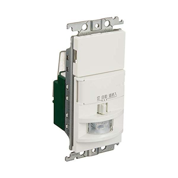 ・ホワイト  WTK1811WK・・PatternName:単品・住宅向 かってにスイッチセンサ付配線器具・2線式・3路配線対応形/LED専用・検知後連動動作時間約10秒~30分可変形・明るさセンサ・手動スイッチ付・適合負荷:適合LED照明...