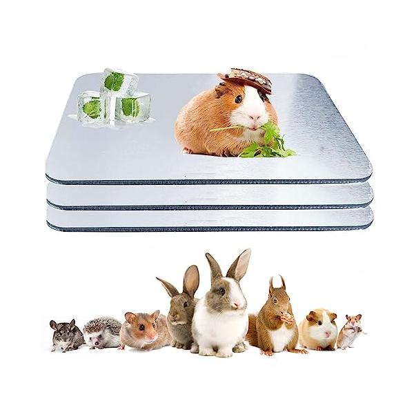 商品内容ハムスター ひんやりマット3枚入り・商品サイズ約12×8cm・適用動物ハムスター、侏儒ウサギなどの小さい体型動物。・物理的な冷却当社のハムスター クールマットはアルミニウム製で、散熱性があるため、冷却マットがペットと接触するときには...