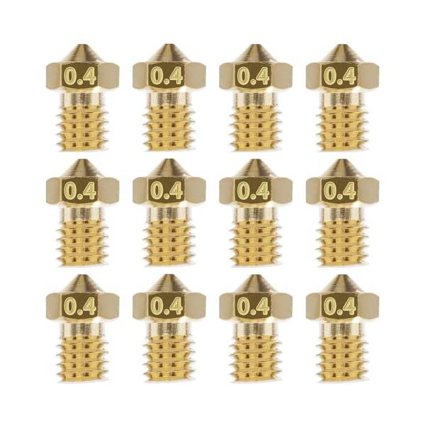 本商品は【互換品】です。国内正規品とは品質・保証・サポートが異なります。パッケージ個数:1・商品詳細10個セット、ネジ：M6、入口直径2.00mm、ノズル径：0.4mm、ノズル直径サイズは表面に刻まれているので易くに認識できます。1.75m...