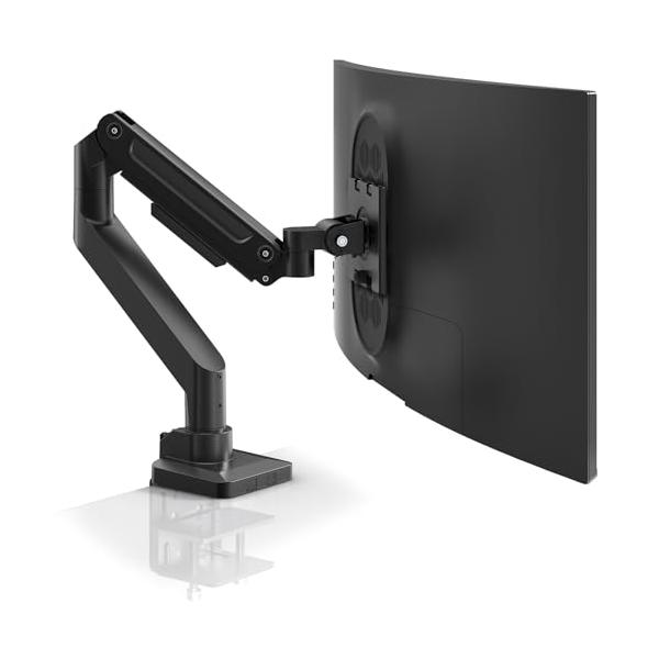 ブラック/大型/AC09S-12B・49インチまでの大型モニター対応：17〜49インチのモニターに幅広く対応・高耐荷重設計：最大20kg（曲面ディスプレイは14kgまで）をサポート・ガススプリング式：軽い力でスムーズに調整可能・5軸調整：上...