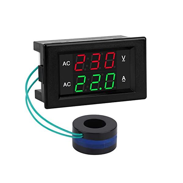 2線式・黒 100A ・・Size:100A・測定範囲 - DROK電圧計電流計の電圧範囲はAC 130-500V、電流範囲は0.0-100Aです。・明るいなカラー表示 - マルチメータは電圧と電流を同時に明瞭に表示できます。電圧は赤、電流...