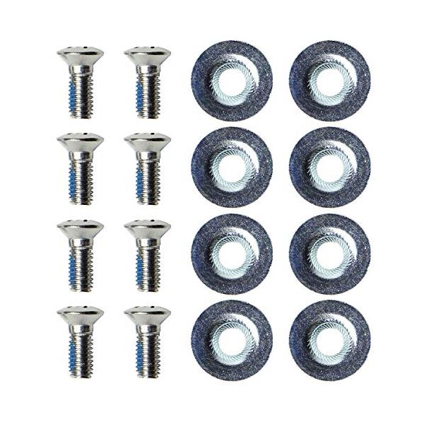 SLV/16mm/VA-2856・8個組・スノーボードビンディング用のビス・緩み止め剤を塗布済・板やビンディングのメーカーによっては利用できない場合があります。