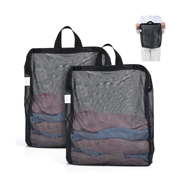 ブラック/30x40cm 2枚/FIR_OTRK_HANDLE_LAUNDRY_BAG_30X40_BK_JP・Size:30x40cm 2枚・手持ち付き・2枚セットサイズ：30x40cm。セット：2枚入り。素材：ポリエステル。持ち手の付い...