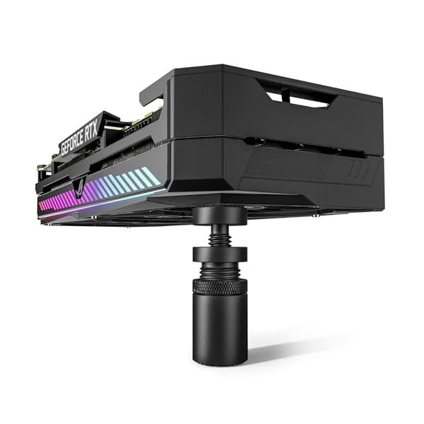 S/26~50mm-/-/GB26K・Style:S/26~50mm・gpu サポートはアルミニウム合金素材製で、安定性と耐久性があり、グラボを安定して持続的なサポートを提供する。グラフィックカードを平行状態に保ち、重力変形によるグラフィッ...