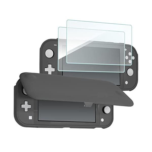 ・グレー  PC-08362333・・Color:グレー・??対応機種スイッチライト 2019; スリムで軽量なカバーは持ち運びも楽。・??高保護性柔らかいTPUバックカバーと高品質のナイロン素材のフロントカバーにより、装着したり外したりす...