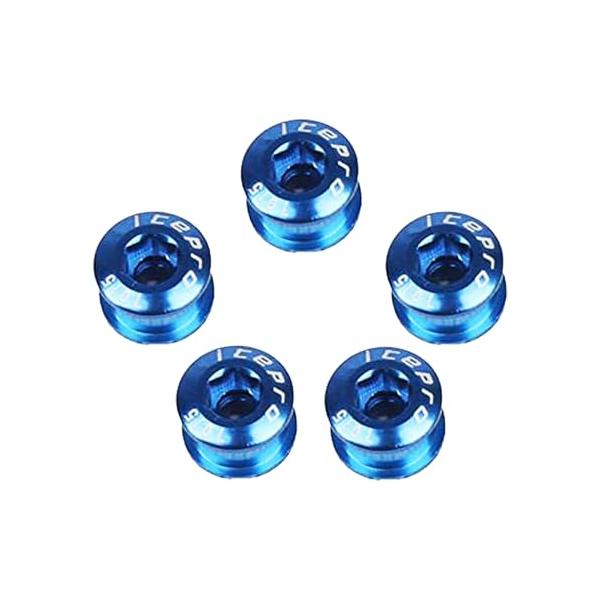 ブルー/ブルー/-・Color:ブルー・商品仕様チェーンリングボルトとナット*5個セット・高品質の材質7075 T6 CNC合金  高性能  耐腐食性  軽量  高強度及び耐久性・商品サイズボルト:9.5×5mm ナット:6.5×8mm・耐...