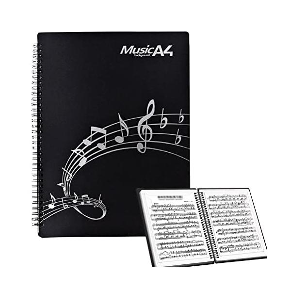 楽譜ファイル・ブラック 2  ?YF-2204151・・Color:ブラック 2・1.譜面の端を固定するタイプの楽譜ファイルです。A4サイズ 楽譜ファイルです。楽譜ホルダー20ページのため最大40枚の楽譜が収納可能です。・2.楽譜カバー フ...