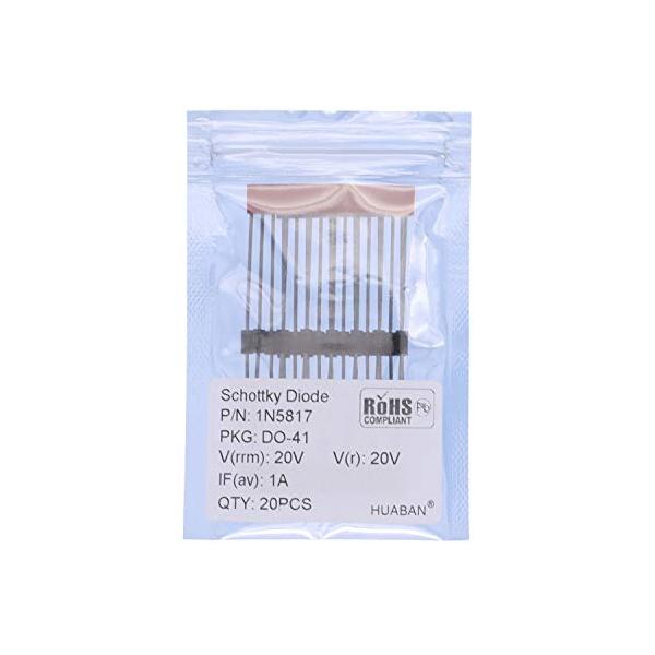 ・ 1N5817 1A 20V ・・PackageQuantity:20Size:1N5817 1A 20V・製品タイプ：ショットキーダイオード・部品番号: 1N5817・鉛フリー／RoHS対応電子部品 / DO-41・Vrrm: 20V ...