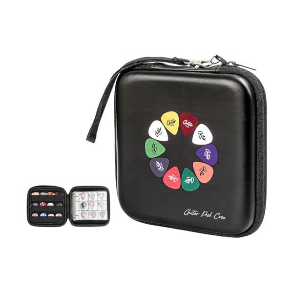 モダンブラック/-/PC-08364255・??ギターピックを84枚収納：取り付け可能なスリーブが8つあり、それぞれに9つのしっかりと固定したポケットと、フロントカバーの内側にゴムバンドで区切られた12個のスロットが備わっており、大きなピッ...