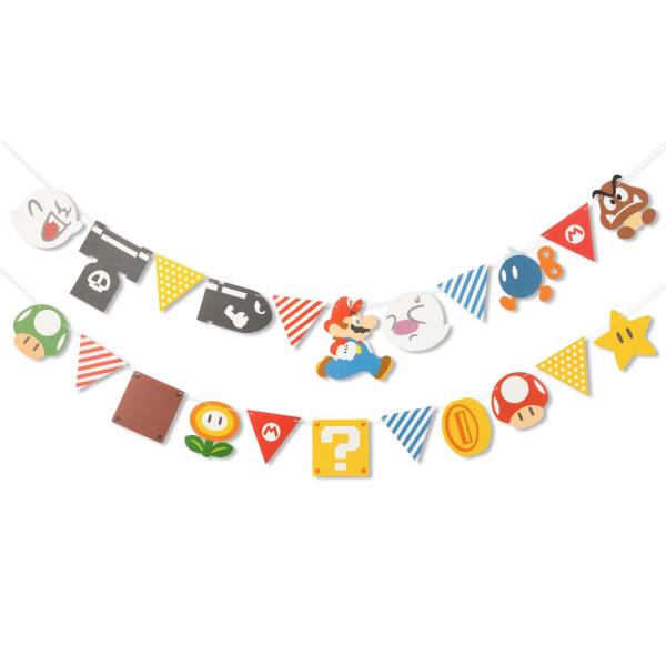 ・キャラクター&amp;アイテム ワンサイズ NSL-0051・・Color:キャラクター&amp;アイテム・2018 Nintendo・原産国:中国・対象年齢:6才以上・お部屋を楽しく飾る、マリオのガーランドセットです。・2本分のガーラン...
