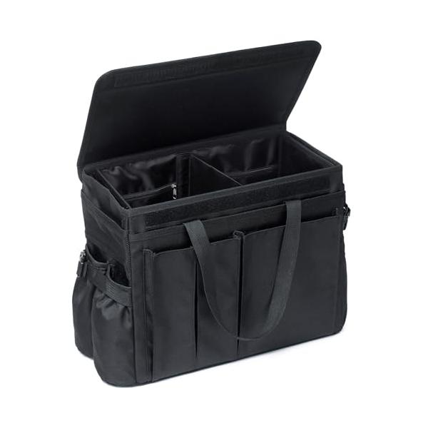 ブラック/-/車 収納ボックス・Color:ブラック・パッケージ個数:1・?大容量収納で多機能 小物が整理しやすい15個のポケット付き。仕切りを使えば、さらにスペースを有効活用できます。ペットボトル、ティッシュ、書類、筆記用具など、用途に合...