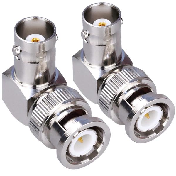 ・シルバー BNCオスからメスへの直角 1S12・・Size:BNCオスからメスへの直角・タイプと詳細 BNC オス - BNC メス 直角コネクタ。色: 金と銀。材質: 真鍮とニッケルメッキ。BNC デバイスの接続に役立ちます・耐久性と性...