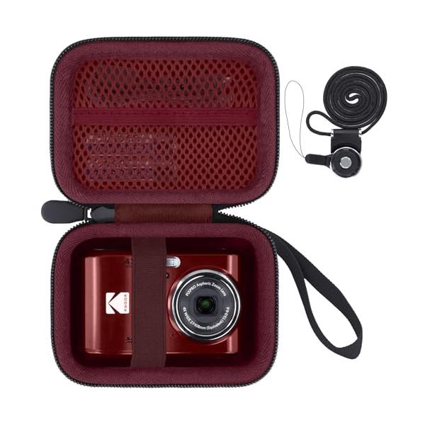 モダンレッド/-/-・Color:レッド・完璧にフィットKhanka 収納ケースは、Kodak PIXPRO ズーム FZ55/FZ45 デジタルカメラのために特別に設計されており、コダック ズーム FZ55/FZ45 デジタルカメラだけで...
