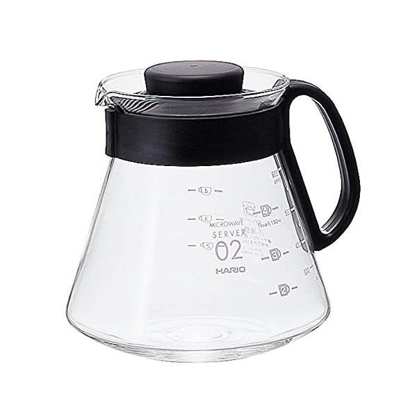 レンジサーバー・ブラック 0.6 L XVD-60B・・Size:0.6 LPatternName:単品・実用容量 :600ml、2-5杯用・原産国 :日本製・材質 :ガラス本体/耐熱ガラス、フタ・取っ手/ポリプロピレン・サイズ :幅 13...