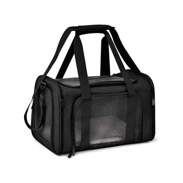 パースブラック/-/BN96・Color:ブラック・快適で安全な旅行の相棒この ペットキャリーバッグは、ペットの旅行をより快適で安全にするために特製の窓口を設計しました。ペットの様子をいつでも確認できるだけでなく、信頼と安心感を築くことがで...