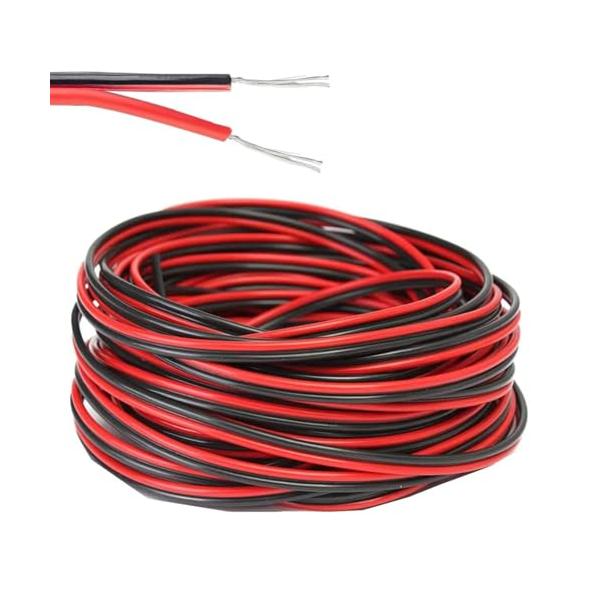 商品仕様セット内容：22 AWGワイヤ、サイズ：全長約20m、カラー：ブラック/レッド。・良質な材料錫メッキ銅とPVC製、良好な柔軟性、耐久性と安全性を持ちます。錆びにくく長寿命で長くご利用頂けます。・使いやすいはんだ付けの必要がなく、迅速...