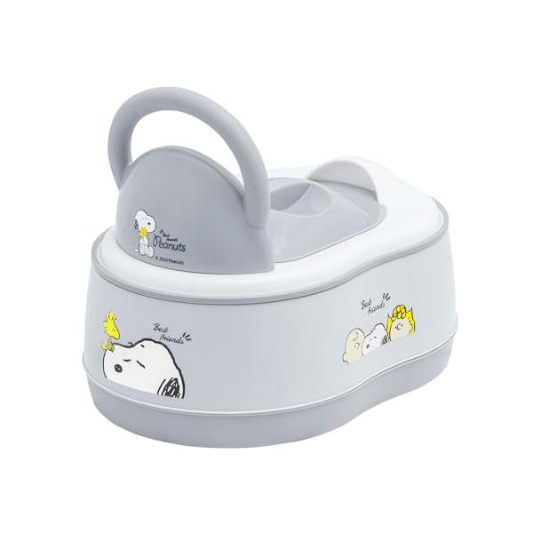 カジュアルスヌーピー/-/-・Color:スヌーピー・グレーカラーがどんなお部屋やトイレにも合わせやすい。5種類の使い方ができるので、成長に合わせてステップアップできます。・STEP1 おまるとして（1才頃から） 取っ手付きおまる、背もたれ...