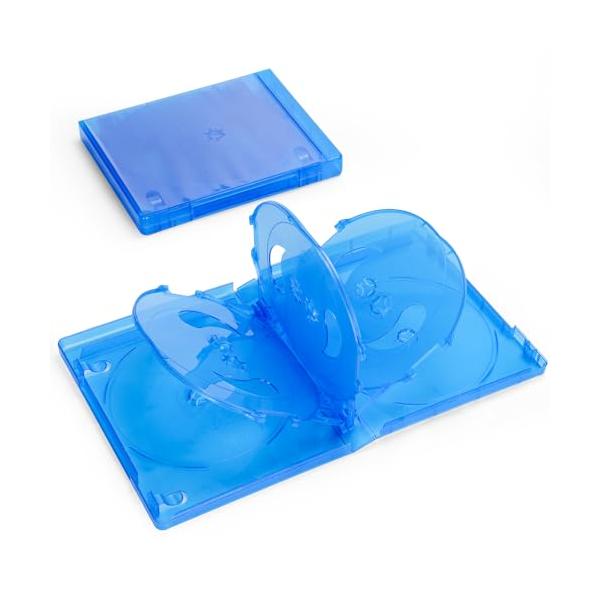 本商品は【互換品】です。国内正規品とは品質・保証・サポートが異なります。あお/-/-・大容量収納 　1ケースあたり最大8枚、2パック合計で16枚のBlu-ray / DVD / CDをすっきり収納できます。・コンパクト設計 　厚さわずか19...