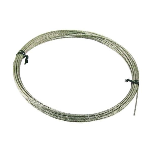 ・ φ1.0mmx5m ・・Size:φ1.0mmx5m・使用荷重 12.5kg・強くて錆びにくいステンレス製。ワイヤーロープ 細径。・ワイヤー径1.0mmx5m
