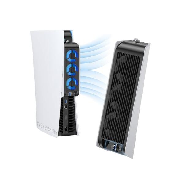 White/PS5/PX07・Color:White・パッケージ個数:1・効率的な冷却システム旧型PS5用冷却ファンは、排気口取付タイプで、3つのPS5用冷却ファンによって、PS5本体から発生する熱を素早く放出し、コンソールの寿命を延ばすの...