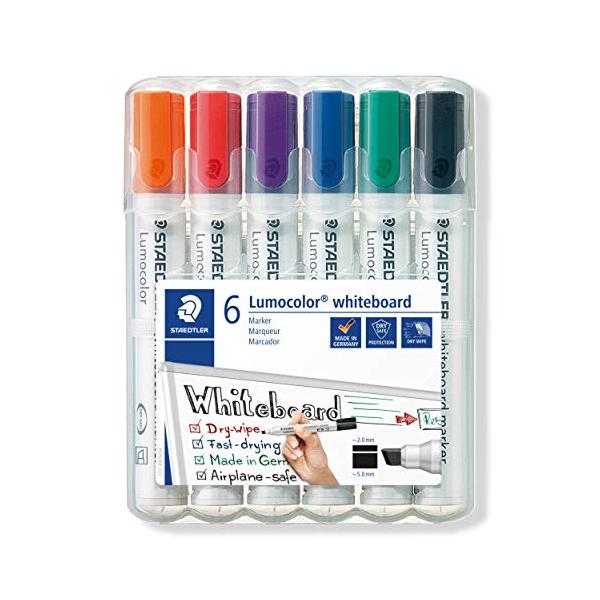 6色セット・6色セット角芯タイプ  351 B WP6ST・・Color:6色セット角芯タイプ・ステッドラー独自の特殊インクがペン先に薄い皮膜を作り、2日間ペン先が乾燥を防ぐISO554 。・速乾性があるため文字が流れる事も少なく、ケシた時...