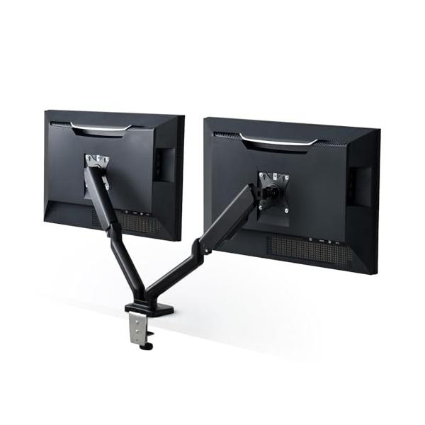 カウンターバランスブラック/ブラック:デュアル~9kg/DPA-DS02BK・Color:ブラックStyle:カウンターバランスPatternName:単品・パッケージ個数:1・17~32インチサイズのモニターに対応するガススプリング式のデ...