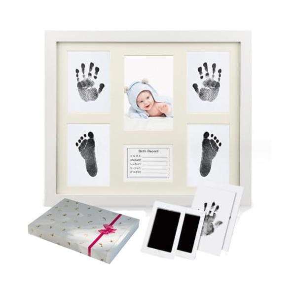 シンプル白/33cm x 28cm/-・パッケージ個数:1・簡単な記念品をデザインする・赤ちゃんの成長記録写真。・長さ33cm*幅28cm*厚さ2cm・クリーンタッチのインクパッドで、お子さまの手や足に直接インクをつけずに手形や足形をとるこ...