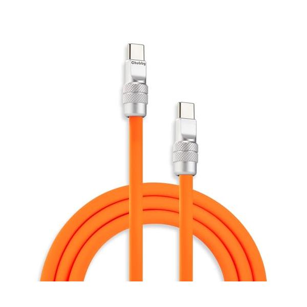 本商品は【互換品】です。国内正規品とは品質・保証・サポートが異なります。Type C-Type Cオレンジ/3m/-・Size:3mStyle:Type C-Type CColor:オレンジ・急速充電速度とデータ転送：Chubby Cabl...