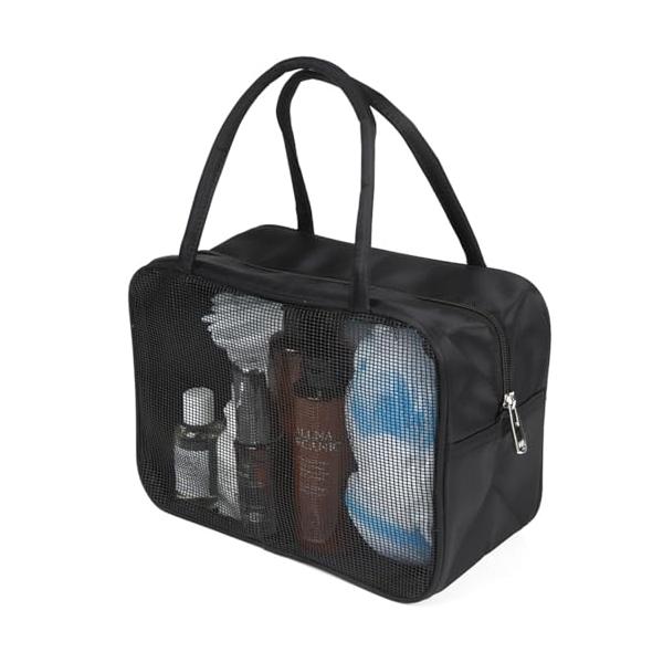 カジュアルBlack/Ｓ　コンパクト/001・?ちょうどいいサイズコンパクトで、持ち運びに最適サイズの温泉バッグ（スパバッグ）です。シャンプーセット、スキンケア用品、アメニティなどをひとまとめにして持ち運びできます。・?出し入れ簡単間口がガ...