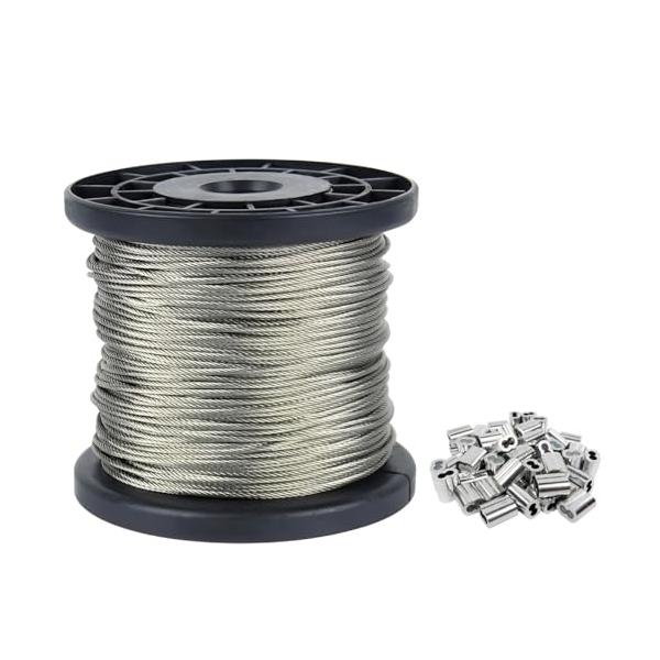 シルバー/-/Φ1.5mm長100M（カッターなし）・Model:Φ1.5mm長100M（カッターなし）・1.5mmステンレスワイヤー材質SUS304ワイヤーロープは、耐食性、耐温度性、非磁性など、鉄鋼に比べて優れた磁性を有し、破断使用荷重...