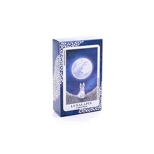 ・Color card 10.3*6 cm ・ルナラピンうさぎタロット・カード枚数：78枚・サイズ：10.3 * 6cm（元のサイズよりも小さい）・このデッキは、初心者、愛好家、上級タロットリーダーに適しています。これらのカードは、輝く神秘...