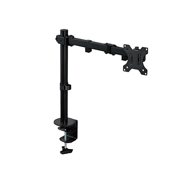 ブラック/13〜32インチ/DPA-SL03BK・パッケージ個数:1・13インチから32インチのモニターに対応したモニター用アームです。可動範囲:パン:左90度/右90度、ローテーション:360度、チルト:上45度/下45度・モニターを1台...