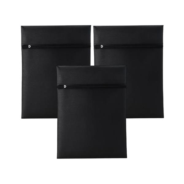 黒/M/250708WDD02・パッケージ個数:1・角型・3枚セット 3枚の洗濯ネット 洗濯袋で、デリケートな衣類を保護; サイズは40cm×50cmで、洗濯ネット 中毛布やコートなどの大きな衣類にも対応洗濯ネット。・材料洗濯ネットポリエス...