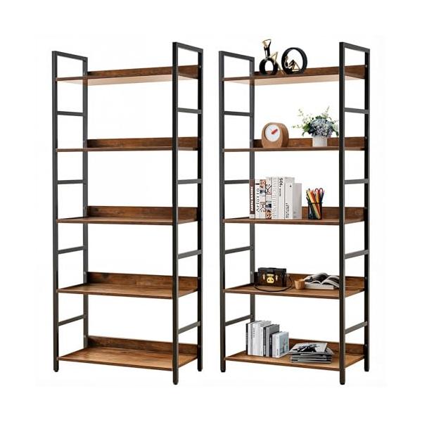 インダストリアルレトロ/5段/ZWJ-DB・Color:レトロSize:5段・おしゃれな収納ラックとして最適：このオープンシェルフラックは、キッチンラックや本棚として多用途に活用可能。広い収納スペースで本・アルバム・調味料・観葉植物まで整理...