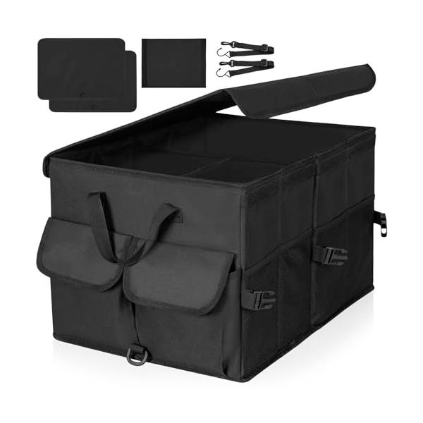 モダンスタイルブラック/-/車用 トランク収納ボックス・パッケージ個数:1・大容量60リットル：展開時のサイズ：50.8 x 36.8 x 32 cm、折りたたみ時のサイズ：32 x 36.8 x 6 cm。弊社の車用トランクボックスには、...