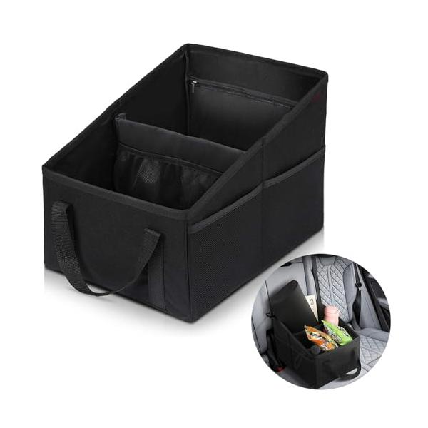 ブラック///vwah-7mm-76・Color:ブラック・収納力抜群：展開のサイズ：25x31x25cm。カラー：ブラック。大きな容量で、散らばっている車内のアイテムを整えるのに最適で、必要なものをいつでも簡単に見つけることができます。・...