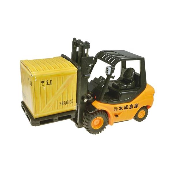 ・マルチカラー  ・ミニサイズでフルファンクションのRCミニ建機が登場。前進・後退・右左折・リフトの上昇・下降と簡単操作で、十分にフォークリフトの動きを楽しめます。パレット、カラーコーン 黄色×4本、積み荷 組立式が付属し、小さな現場が再現...