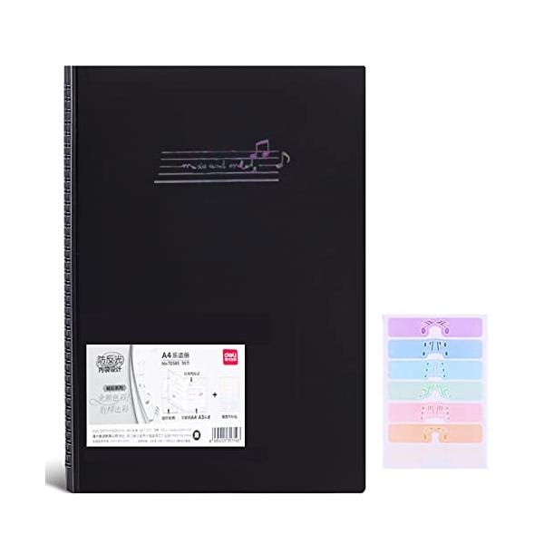 楽譜用・ブラック 20ページ/40枚の楽譜 1-FC-15・・Size:20ページ/40枚の楽譜Color:ブラック・楽譜ファイル 注文数量：1冊. 注：製品のシェルには中文のラベルが貼られており、シェルを傷つけることなく簡単に剥がすことが...