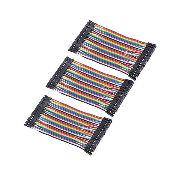 メス-メス/-/-・Color:メス-メス・パッケージ個数:120・様々な電子工作用途に使えるジャンパーケーブルです。Arduino、ラズベリパイのGPIO端子に接続できます・40ピン、手で簡単に裂けるため、一本一本個別に使うこともできです...