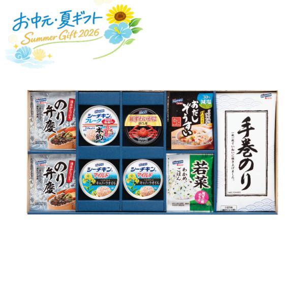 「和の食卓を彩る詰合せで、贈る人も、選ぶ私も笑顔になる」はごろもフーズ和風バラエティギフト＜おすすめポイント＞1.和の味わいを手軽に楽しめる彩り豊かな詰め合わせ2.贈答品として上品でおもてなしの場を彩るギフト感3.朝食〜集まりまで幅広く活用...
