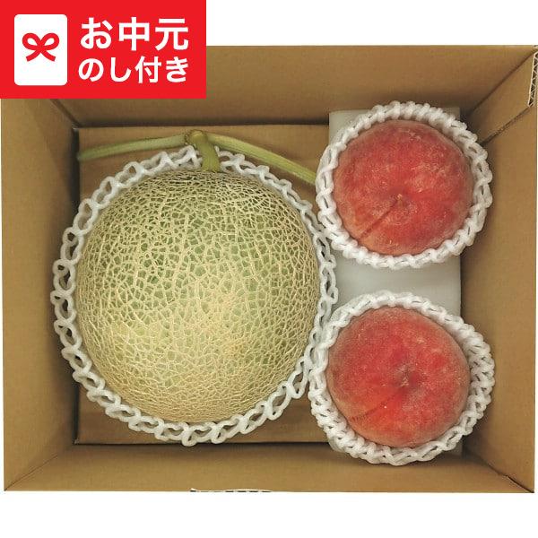 ・この商品は期間限定商品です（承り期日は08月01日まで） 夏果物を代表する北海道の赤肉メロンと手に滴る甘い果汁が魅力の桃をセットにしました。