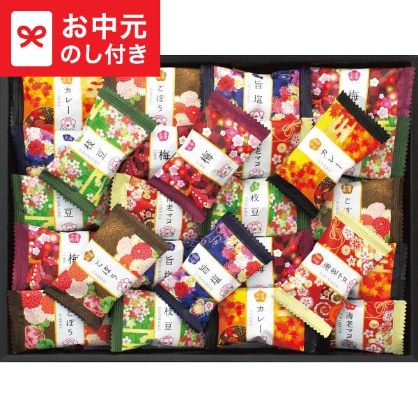 ・この商品は期間限定商品です（承り期日は08月18日まで） ふっくらサクサクのひとくちおかき。個性的な味と定番の味をベストバランスで詰合せました。缶ではなく箱にすることで廃棄の手間もなく置き場所もとりません。チャック付き袋でお手軽にいつでも...