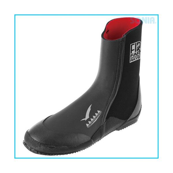 GULL ミューブーツ同形状の生地厚5mmの冬用ブーツです。3mm厚の波型ゴム底付き。保温性がある上部3面は外側メッシュスキン、カカト部は伸びの良いジャージを使用。FIR（遠赤外線放射素材）。FIR内部素材は遠赤外線を発生するので、保温効果...