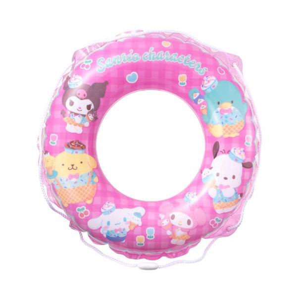 大人から子供まで大人気のサンリオキャラクターズの浮き輪！海・プール・海外旅行では必須アイテム。水上でプカプカリラックスできるウキワはプールやビーチで大活躍☆ロープ付きだから安心。・サイズ：約60cm・ST玩具安全基準合格