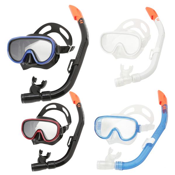 スライドアダプターでシュノーケルの使い心地抜群なシリコーン素材2点セット＜男女兼用　10歳〜大人用＞ 強化ガラスで割れにくく、万が一割れても怪我をしにくいテンパードガラスを使用ストラップ調整が簡単！ワンタッチバックル顔にフィットして水が入り...