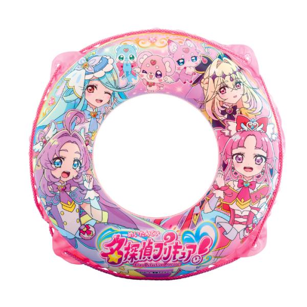 水上でプカプカリラックスできるウキワはプールやビーチで大活躍☆ロープ付きで安心です。材質：塩化ビニル樹脂（玩具安全基準適合PVC）かんたん空気栓