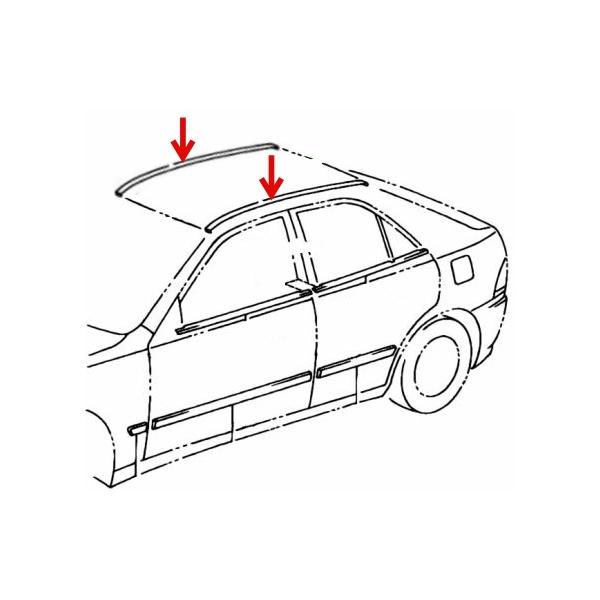トヨタ純正新品部品になります。経年劣化リフレッシュに！ルーフドリップモール 左右セット新品未使用品です。適合車種：アルテッツァ GXE10 SXE10  爆買